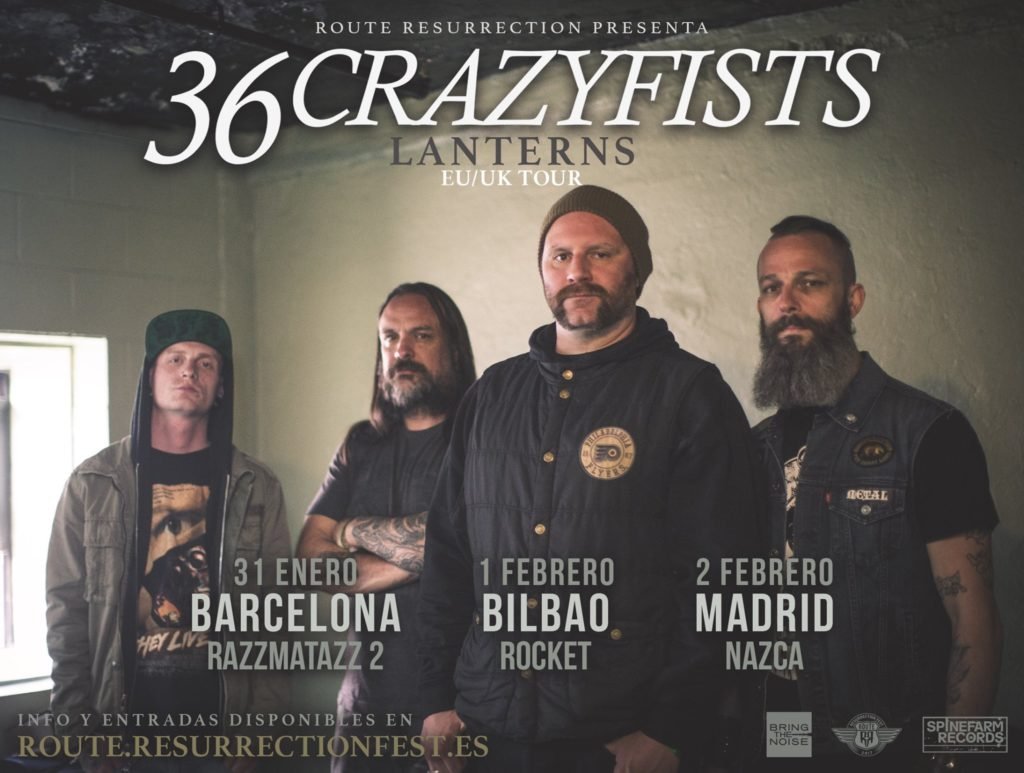 36 Crazyfists encabezan una nueva gira Route Resurrection – Rock4Spain